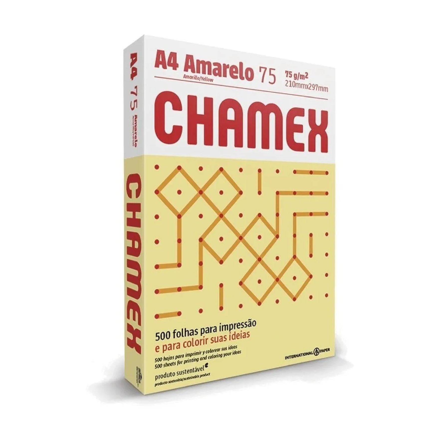 Resma Papel Chamex A4 75G amarillo - IDAS