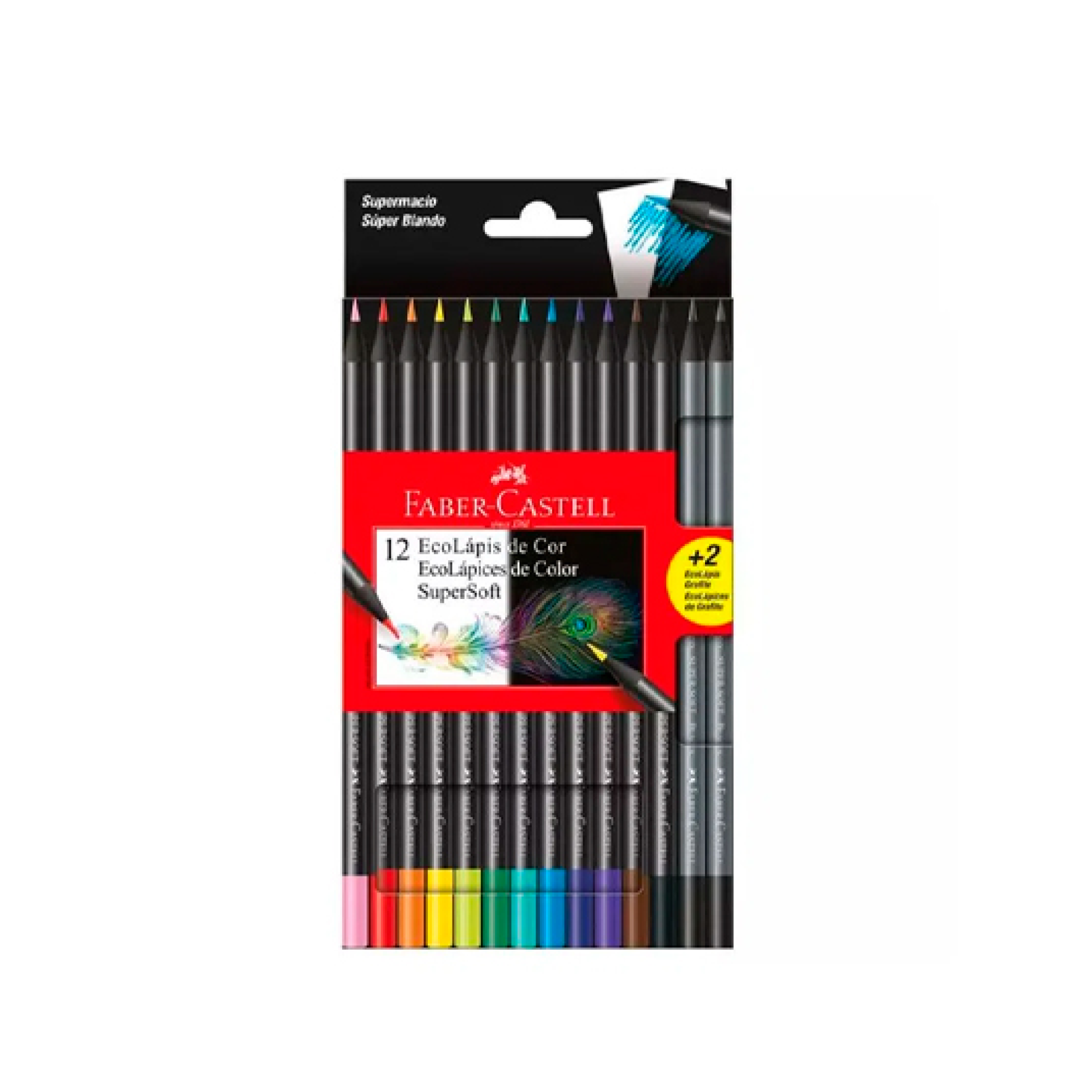 Lapices de colores Faber Castell Super Soft Metal largos x12 - IDAS