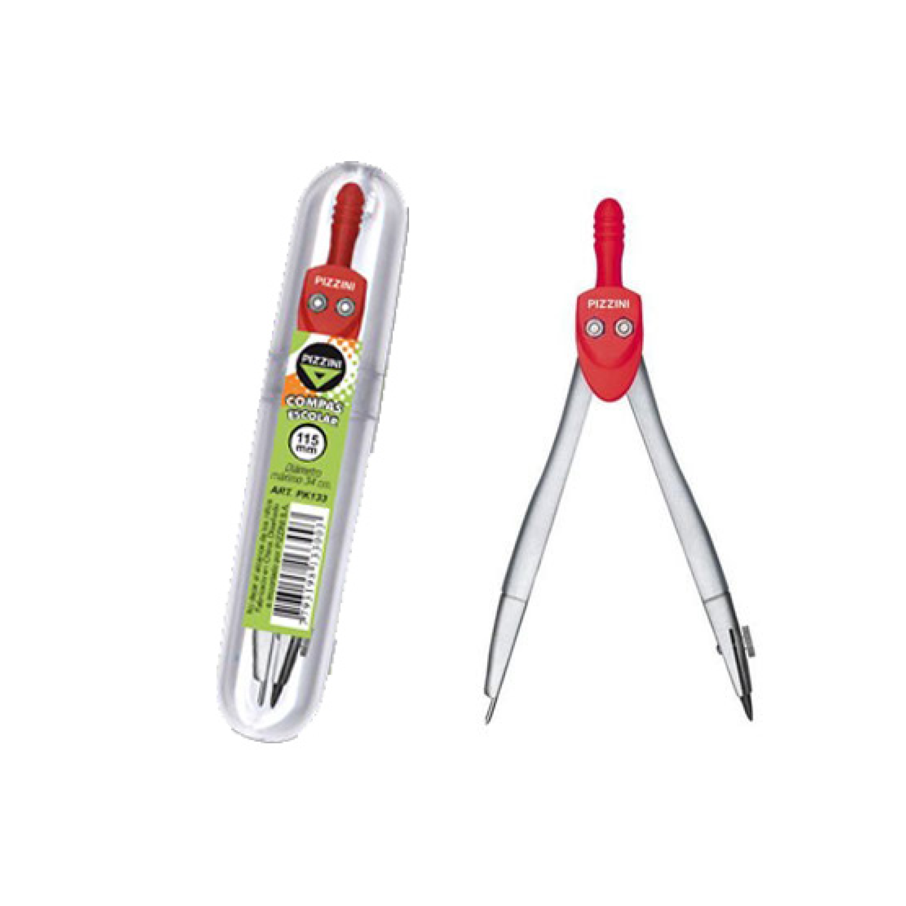 Compas Pizzini PK 133 Escolar Metálico - IDAS