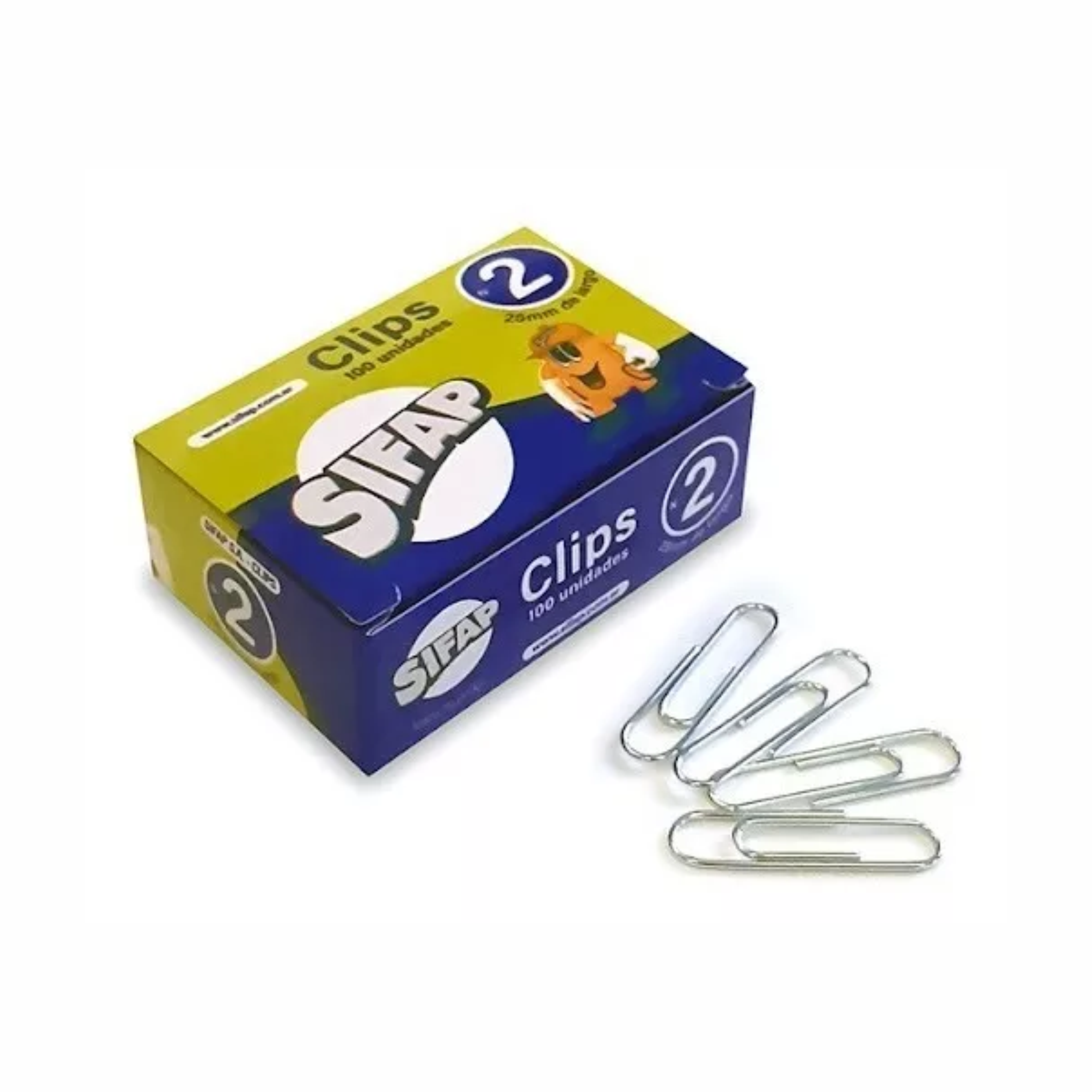 Broches Clip Sifap N° 2 25 mm 100 unidades - IDAS