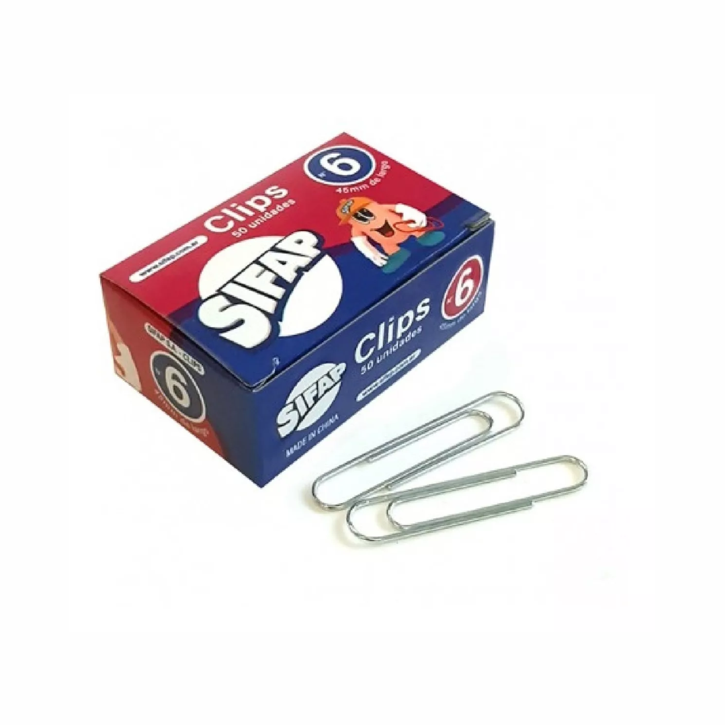 Broches Clip Sifap N° 6 50 mm 50 unidades - IDAS