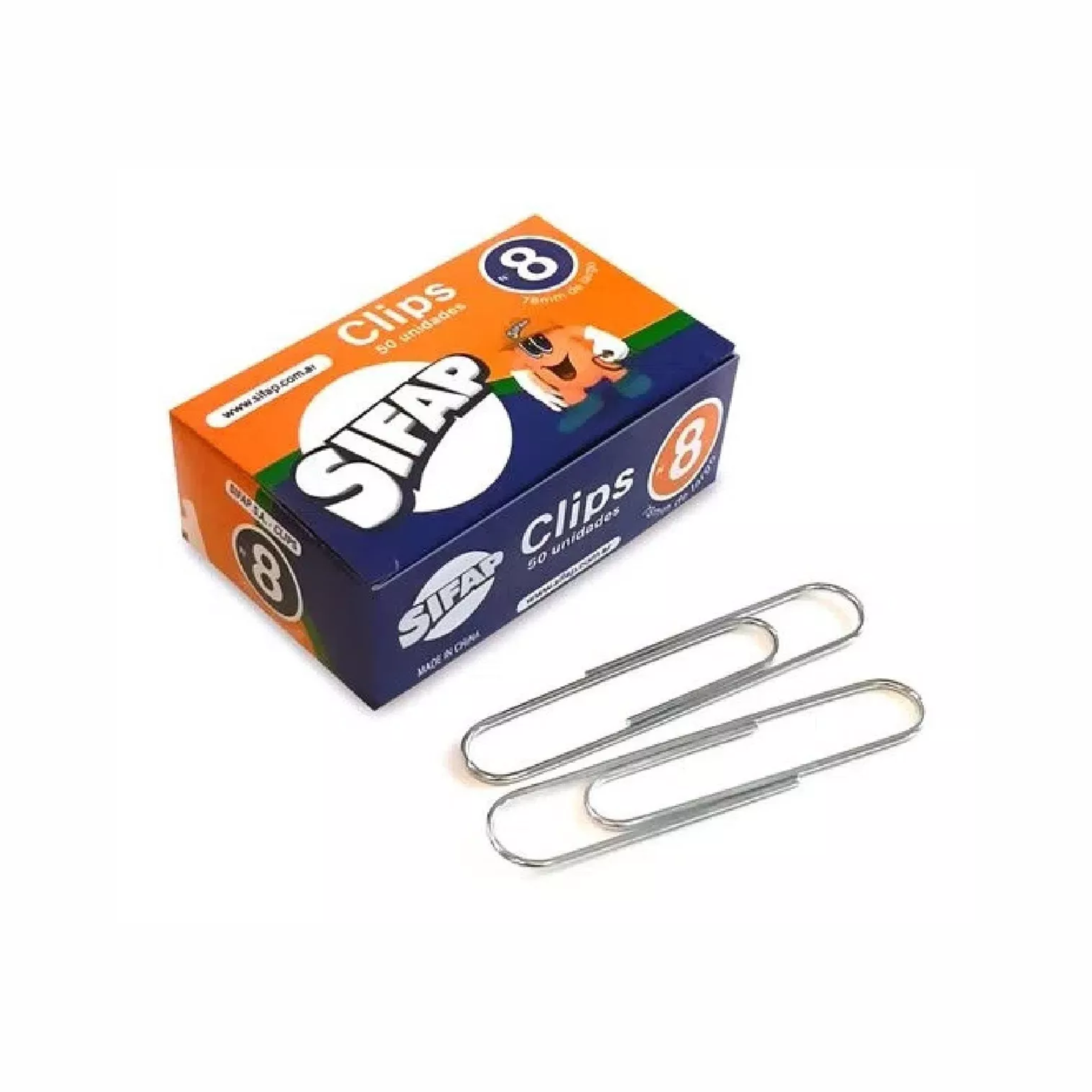 Broches Clip Sifap N° 8 78 mm 50 unidades - IDAS